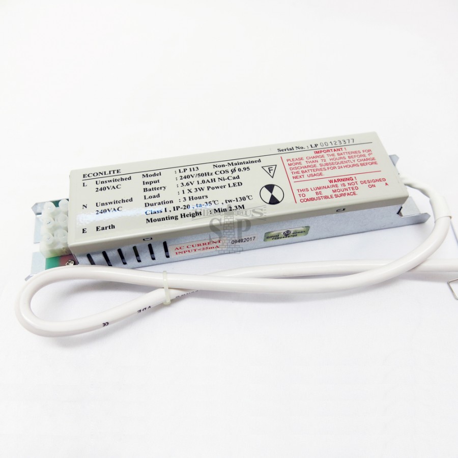 ECONLITE LP-113 SMD LED Emergency Light (White) [Recessed Type]