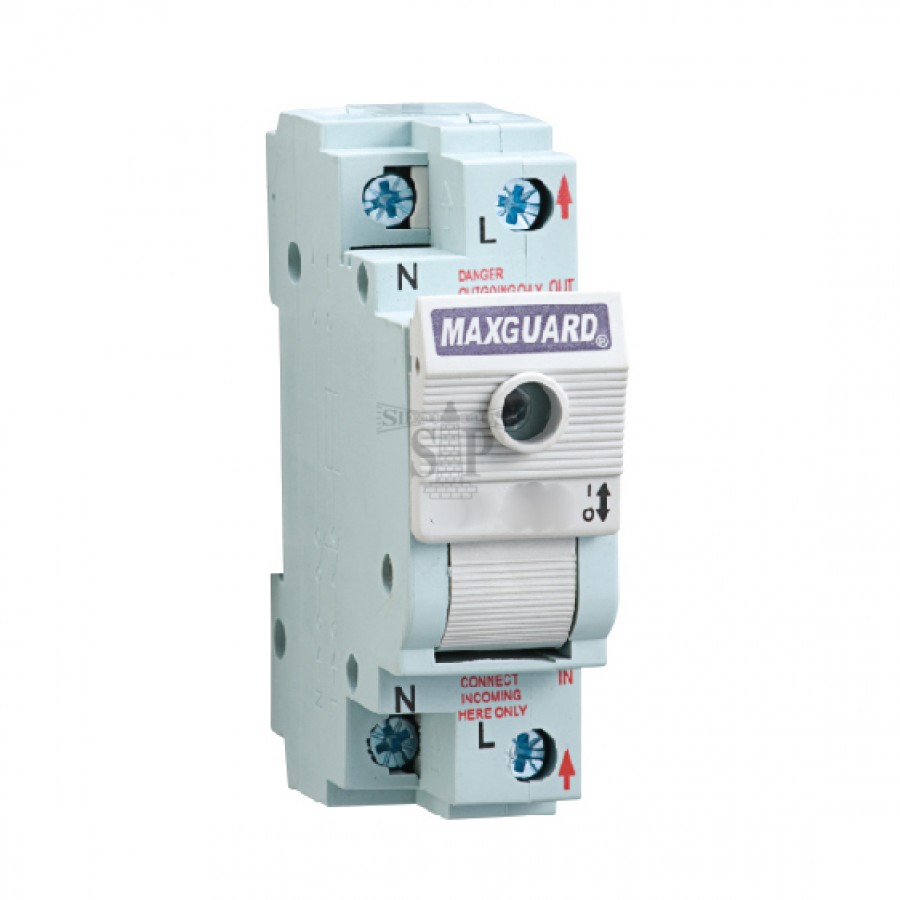 Maxguard 32A 1 Pole + N Switch Fuses