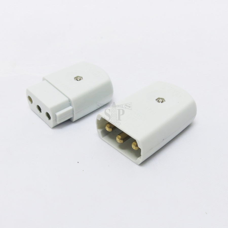 PMS 9198 10Amp Plug And Socket Converter Adaptor (White)