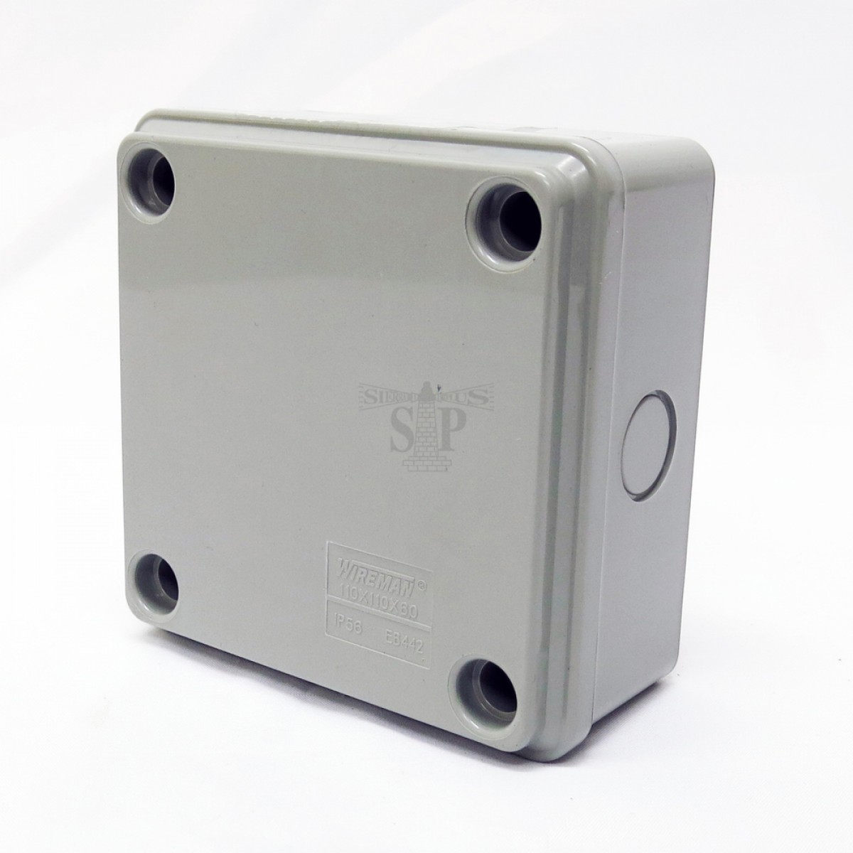 WIREMAN 4 x 4 x 2 (inch) ABS Weatherproof IP56 Enclosure Box (Grey)