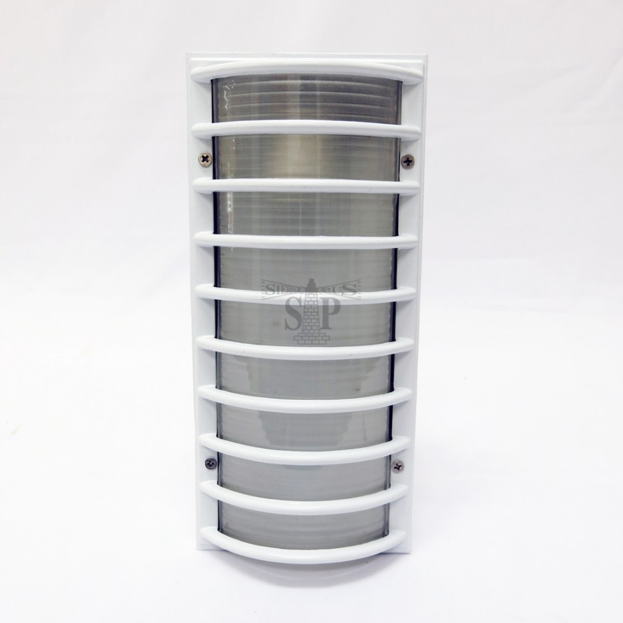 4534 E27 Angle Bulkhead/Weatherproof Fitting (White)