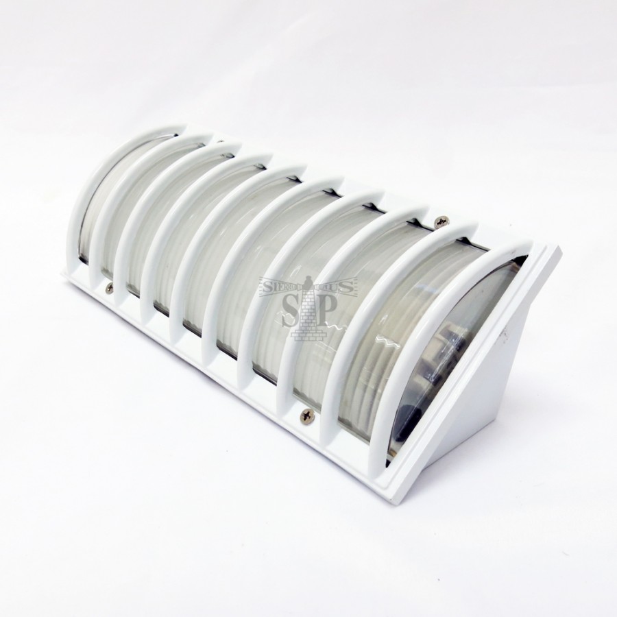 4534 E27 Angle Bulkhead/Weatherproof Fitting (White)