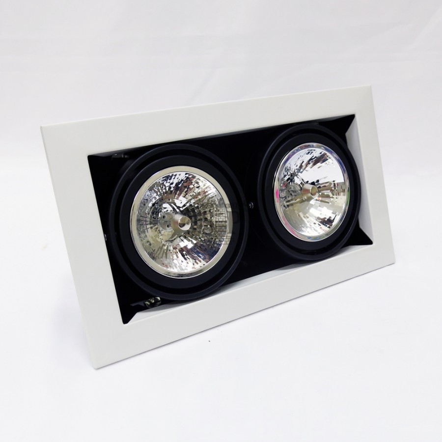 XT111 AR111 Double Circuit G4 Down Light Square Bracket [Recessed Type ...