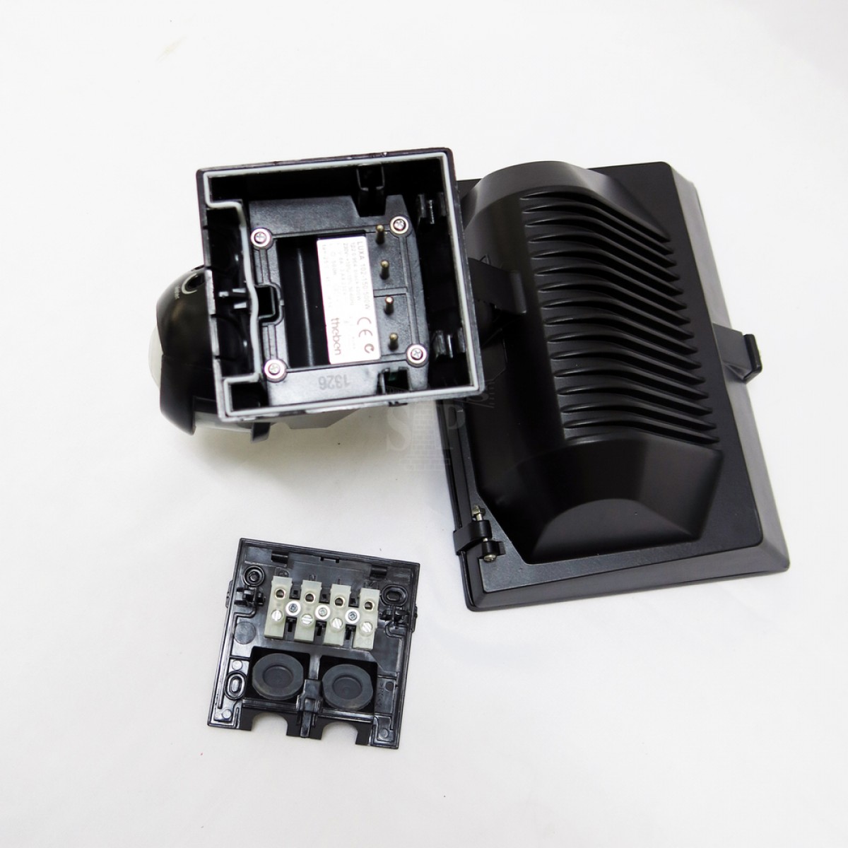 Theben LUXA 102 500W 118MM Halogen Flood Light (Black) c/w PIR Motion ...