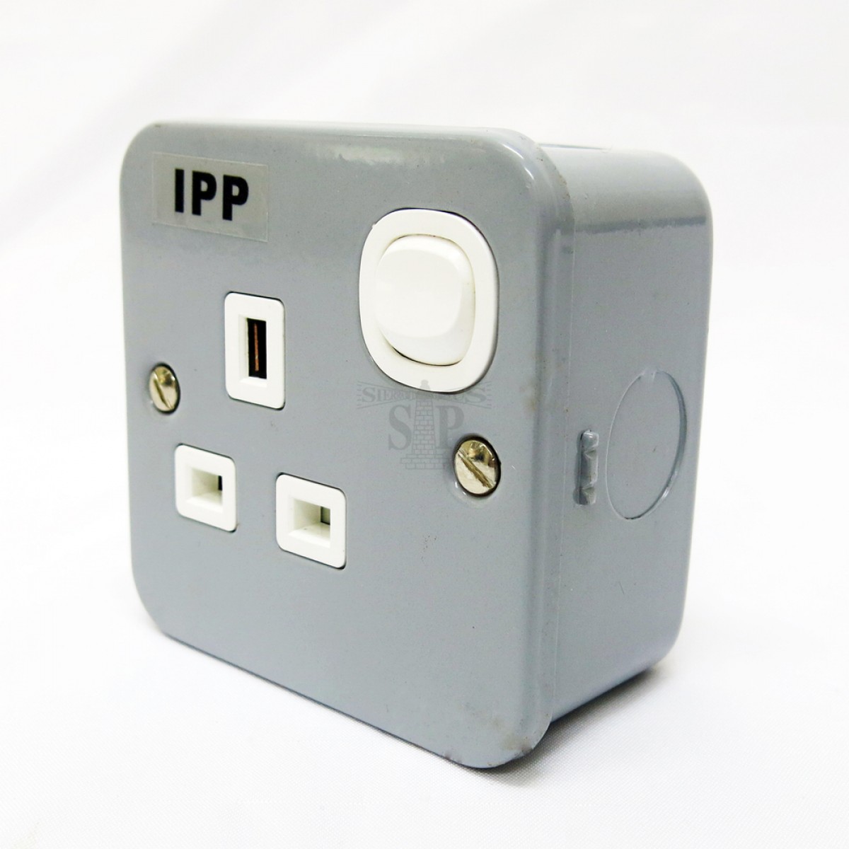 IPP 13Amp Metal Clad Switch Socket [Surface Type] (Grey)