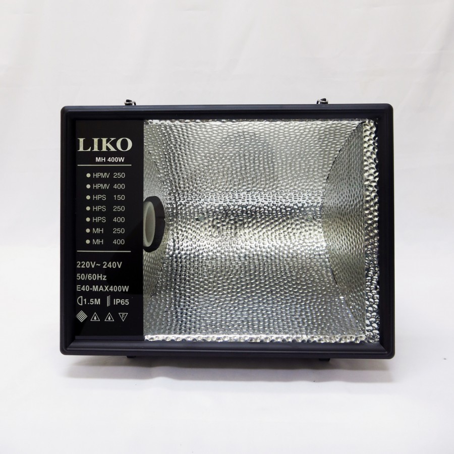 Liko S2050 400W E40 Metal Halide Flood Light (Black)