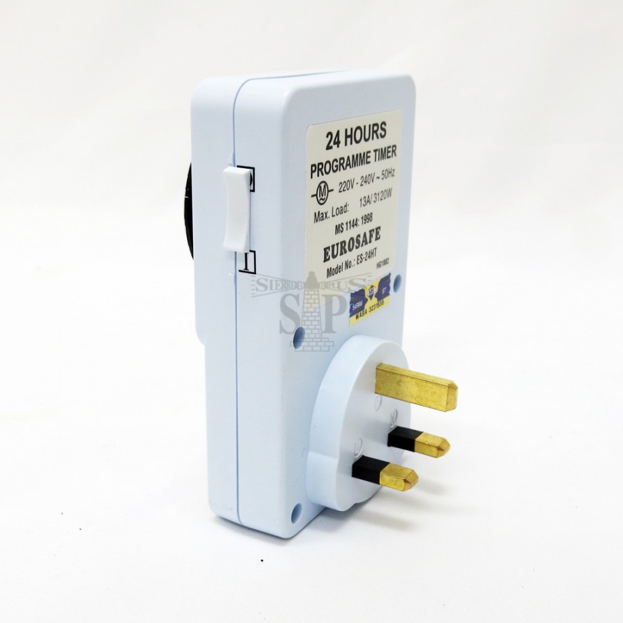 EUROSAFE ES-24HT 24hrs 13Amp Plug In Timer Switch (White)