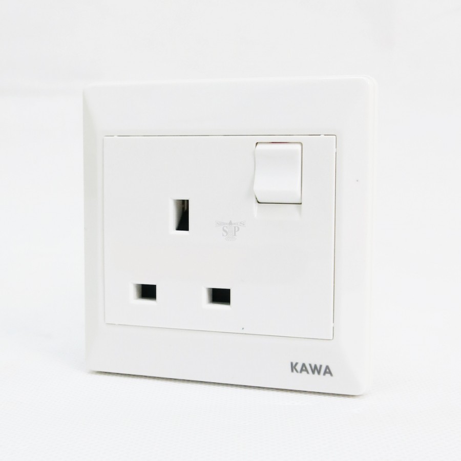 KAWA Elite KB Series Flush Mounting Switch and Switch Socket (White)