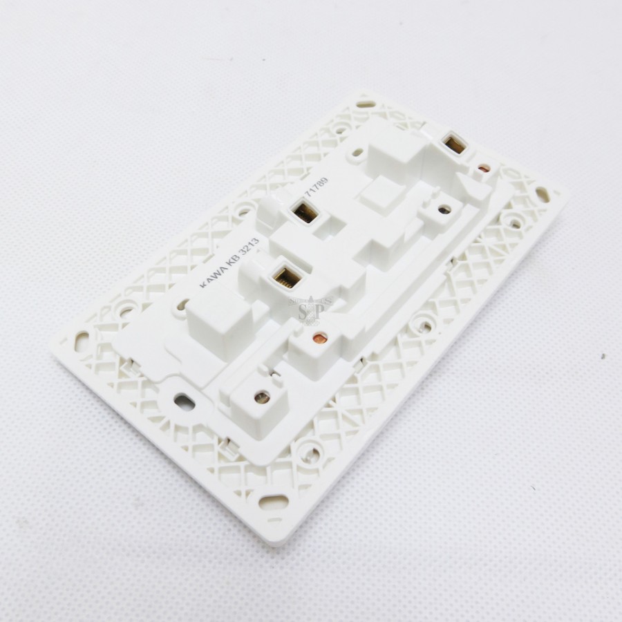 KAWA Elite KB Series Flush Mounting Switch and Switch Socket (White)