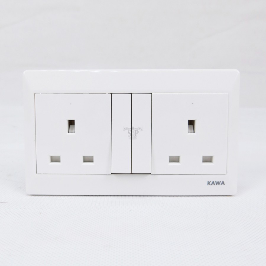 KAWA Elite KB Series Flush Mounting Switch and Switch Socket (White)