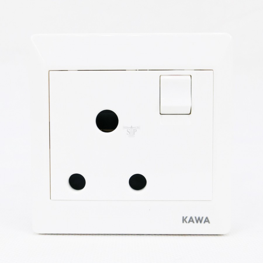 KAWA Elite KB Series Flush Mounting Switch and Switch Socket (White)