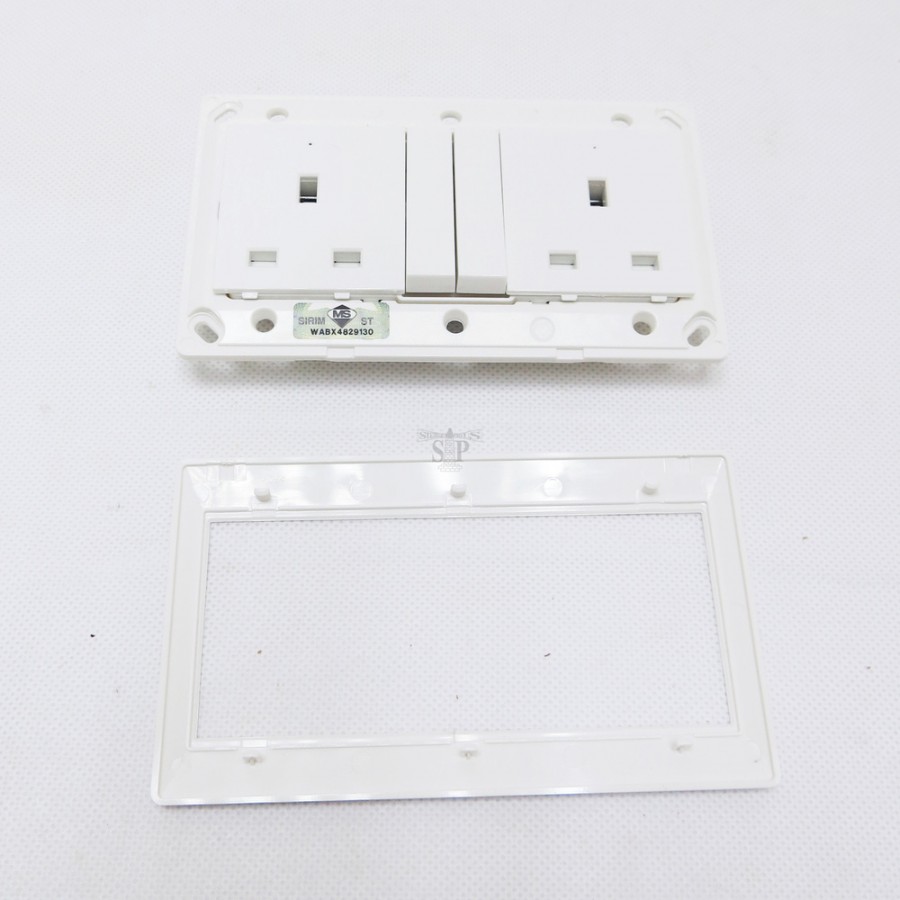 KAWA Elite KB Series Flush Mounting Switch and Switch Socket (White)