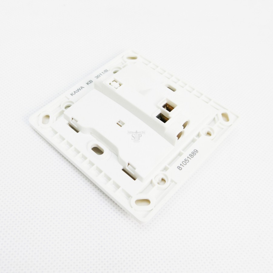 KAWA Elite KB Series Flush Mounting Switch and Switch Socket (White)