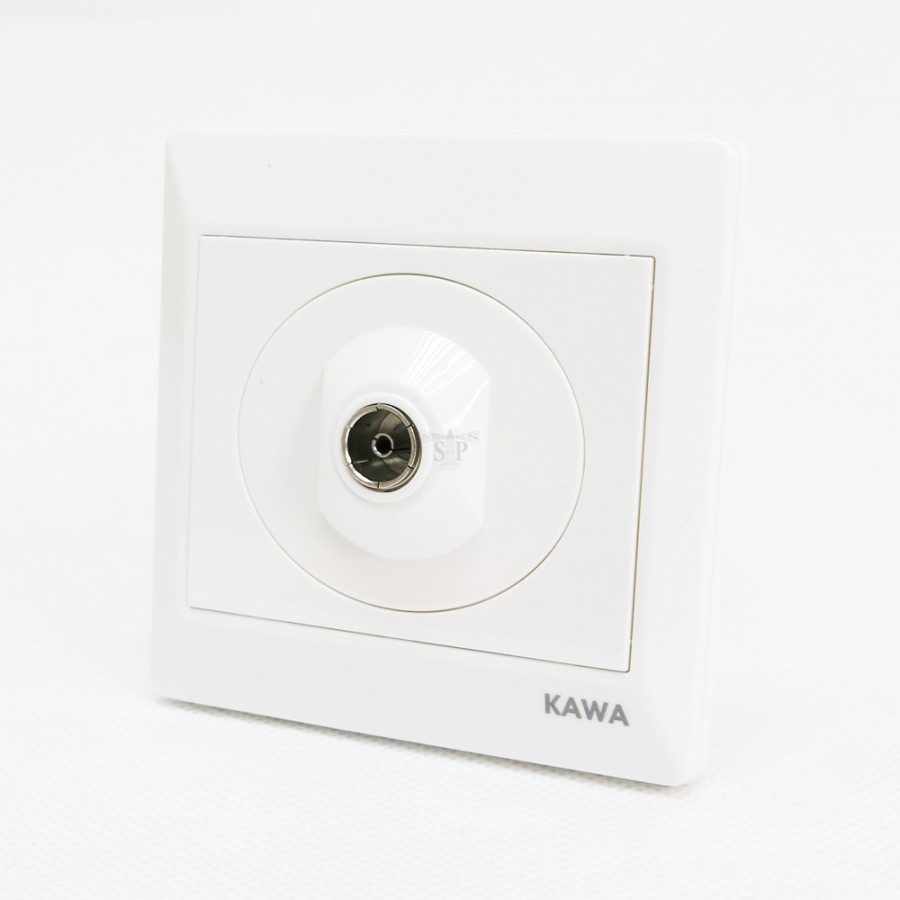 KAWA Elite KB Series Flush Mounting Switch and Switch Socket (White)