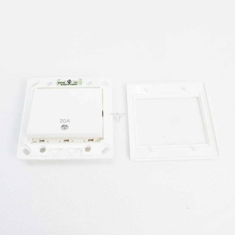 KAWA Elite KB Series Flush Mounting Switch and Switch Socket (White)