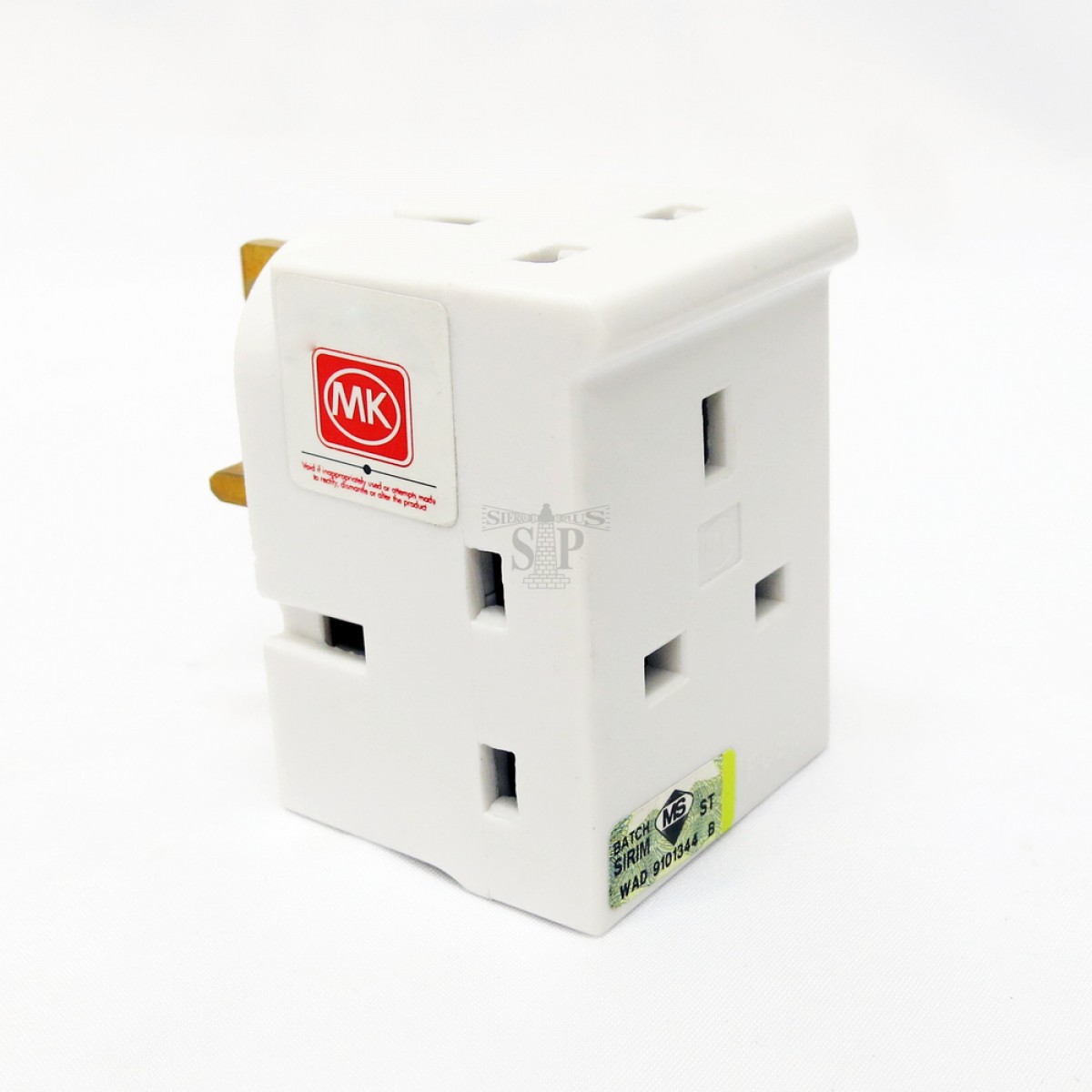 MK 13Amp 3 Way Adaptors [SIRIM] (White)