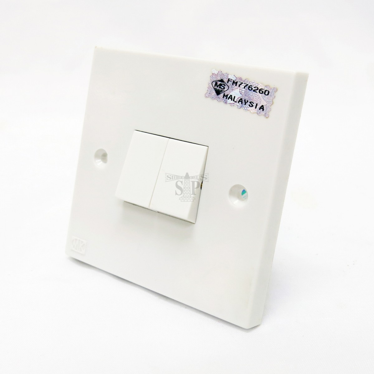 MK 10Amp 2 Gang Switch [SIRIM] (White)