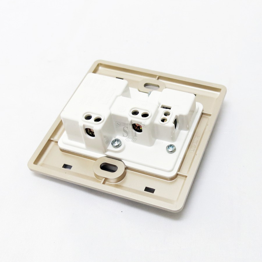 SIMON 13Amp 1 Gang Switch Socket [SIRIM] (Gold)