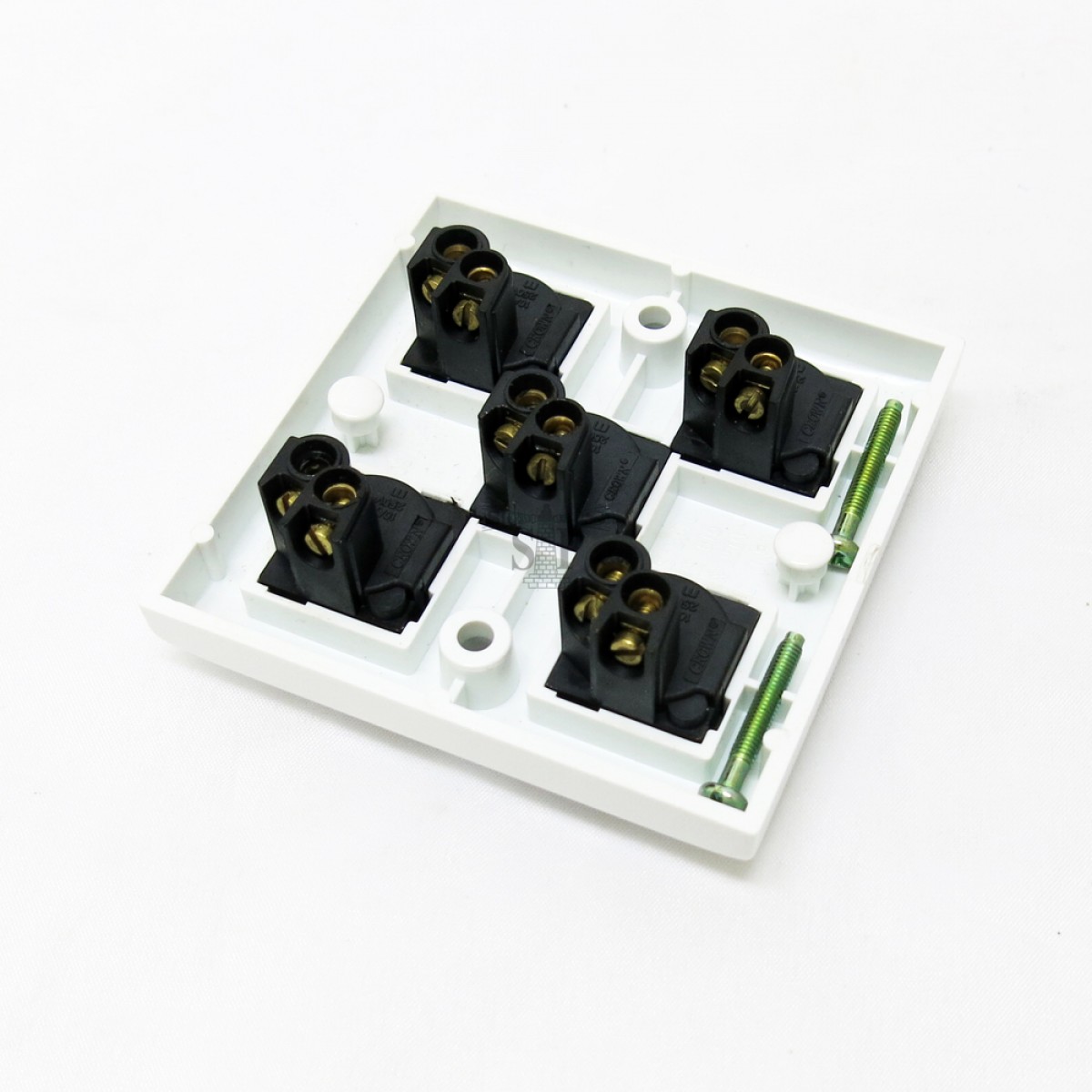 CROWN 10Amp 5 Gang Switch [SIRIM] (White)