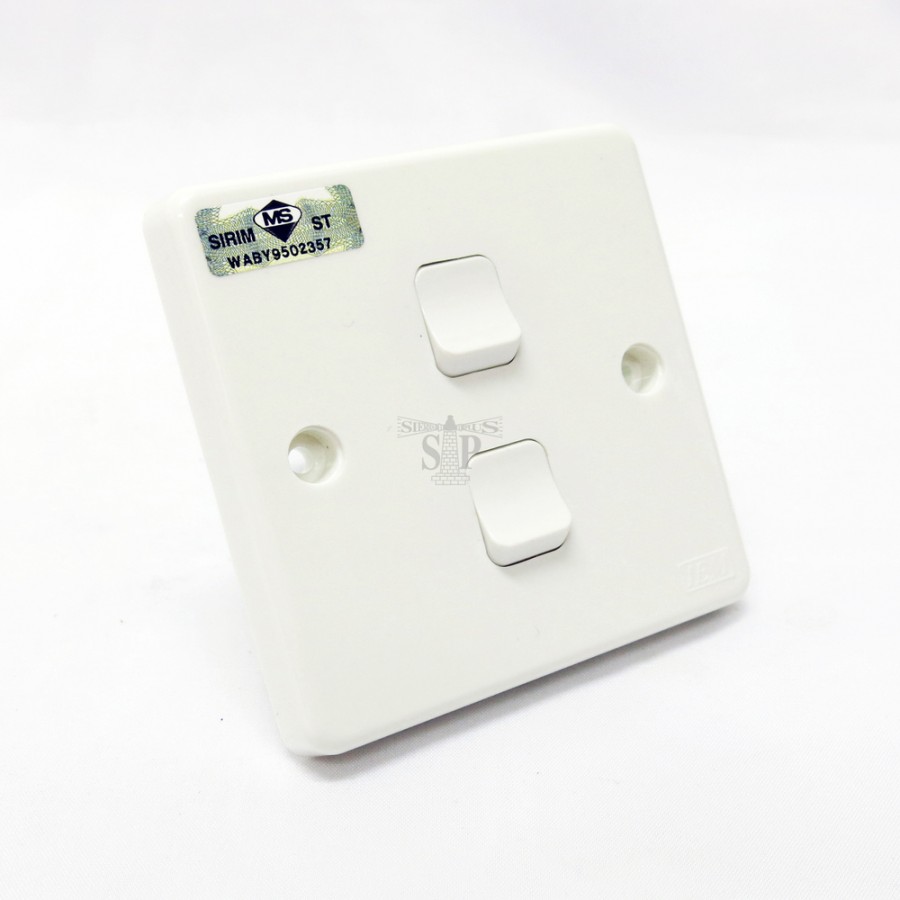 IEM 10Amp 2 Gang Switch [SIRIM] (White)