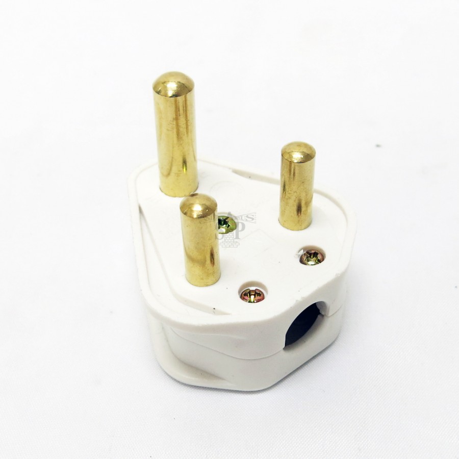 UMS PT150R 15Amp Unfused Resilient Plug Top (White)