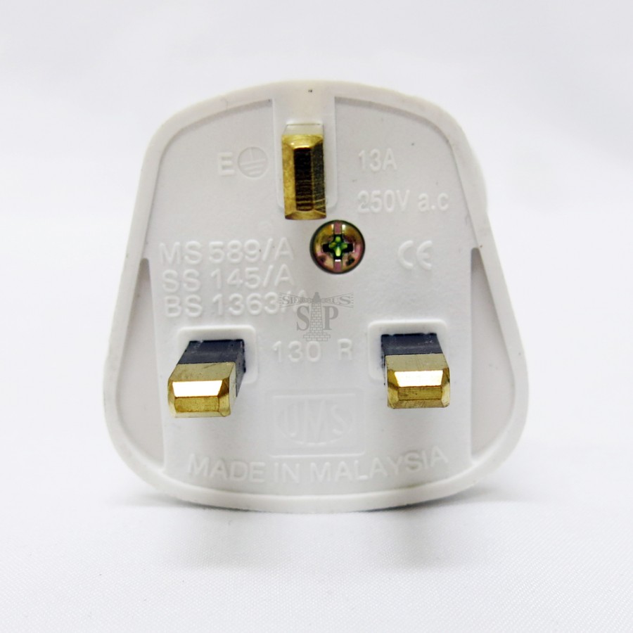 UMS PT130R 13Amp Resilient Plug Top [SIRIM] (White)