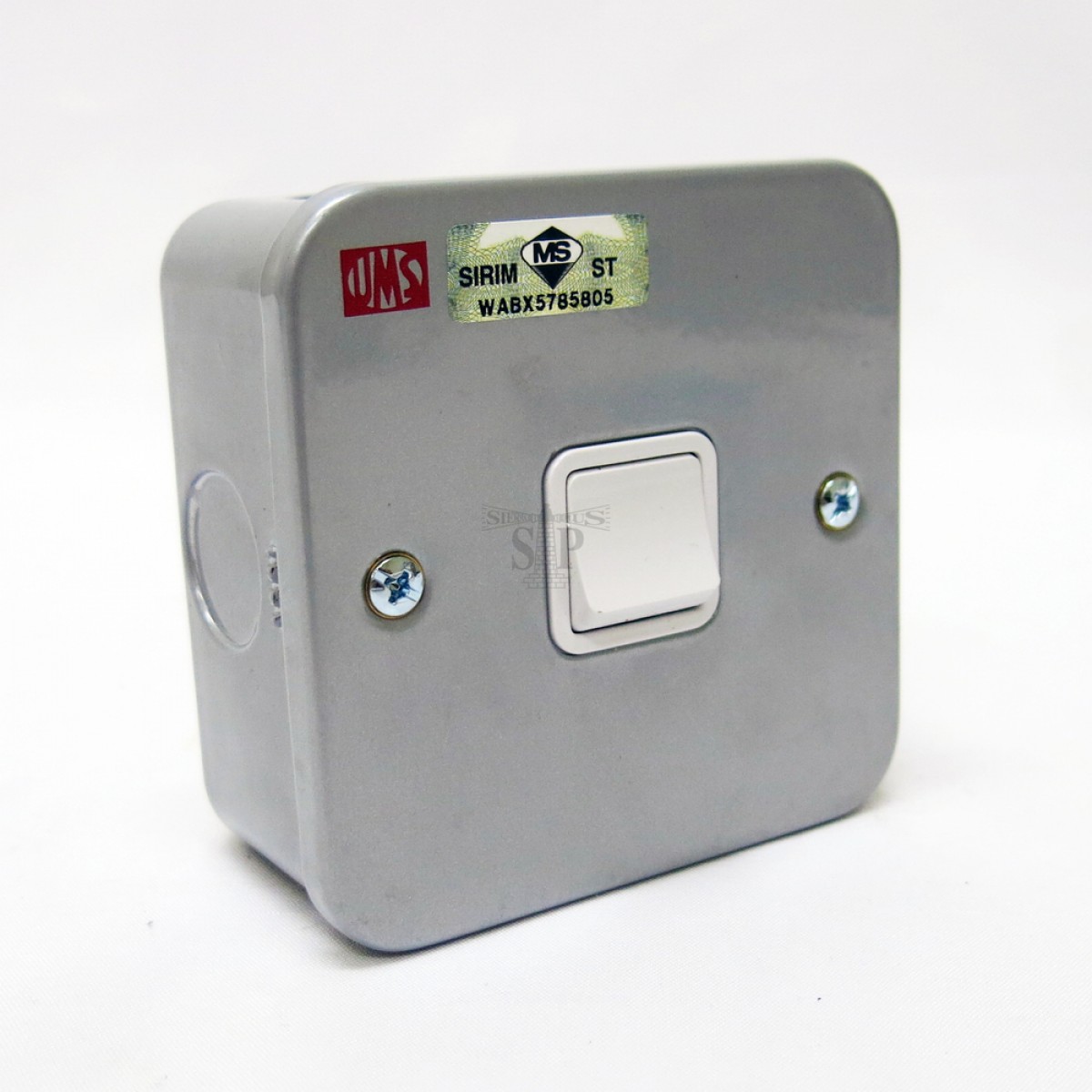 UMS 211M-1W 10Amp 1 Gang Metal Clad Switch [Surface Type] [SIRIM] (Grey)