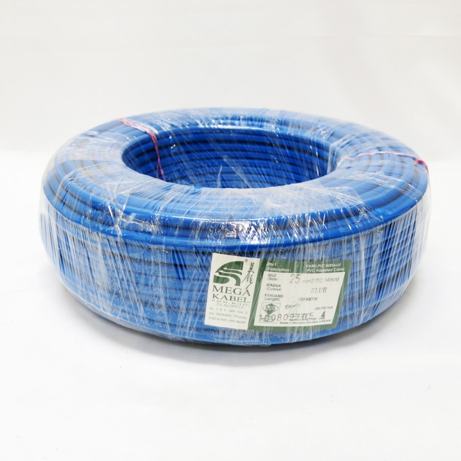 Mega Kabel Pure Copper 25mm (7/2.14mm) PVC Insulated Non-Sheathed Wire ...