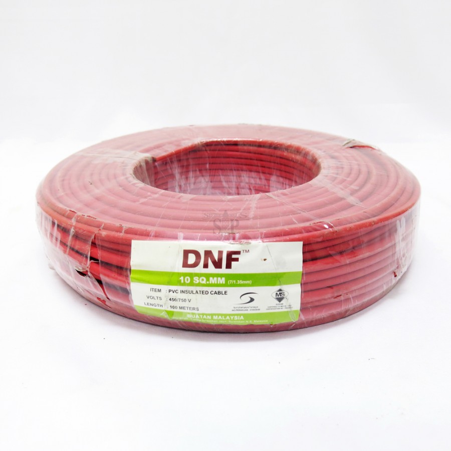 DNF Pure Copper 10mm (7/1.35mm) PVC Insulated Non-Sheathed Wire [100M ...