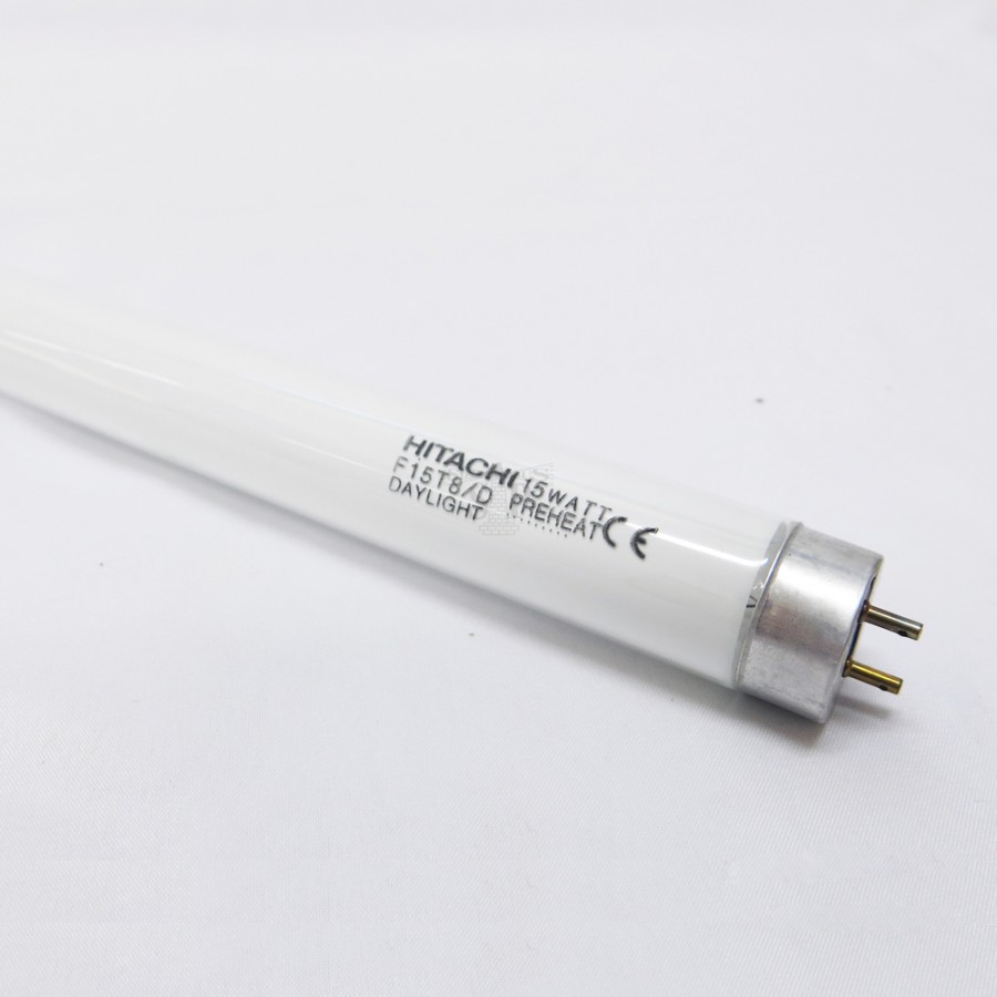 Hitachi 1.5ft 15W G13 T8 Fluorescent Glass Tube (White)