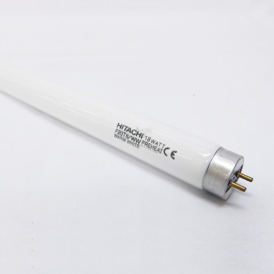 Hitachi 2ft 18W G13 T8 Fluorescent Glass Tube (White)