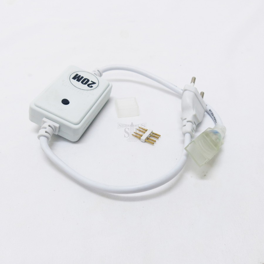 Weatherproof Power Cord For 8mm*16mm RGB LED Strip Light (White)