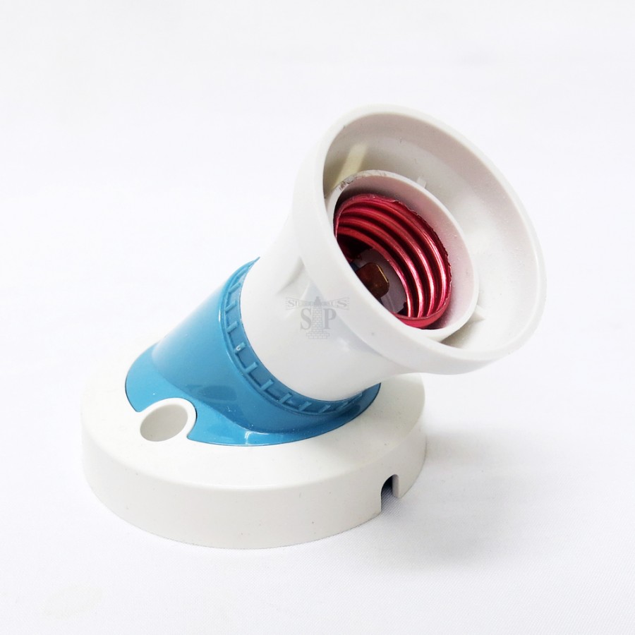 208 E27 Angle Batten Lamp Holder / Socket Light Bulb Holder c/w Base ...