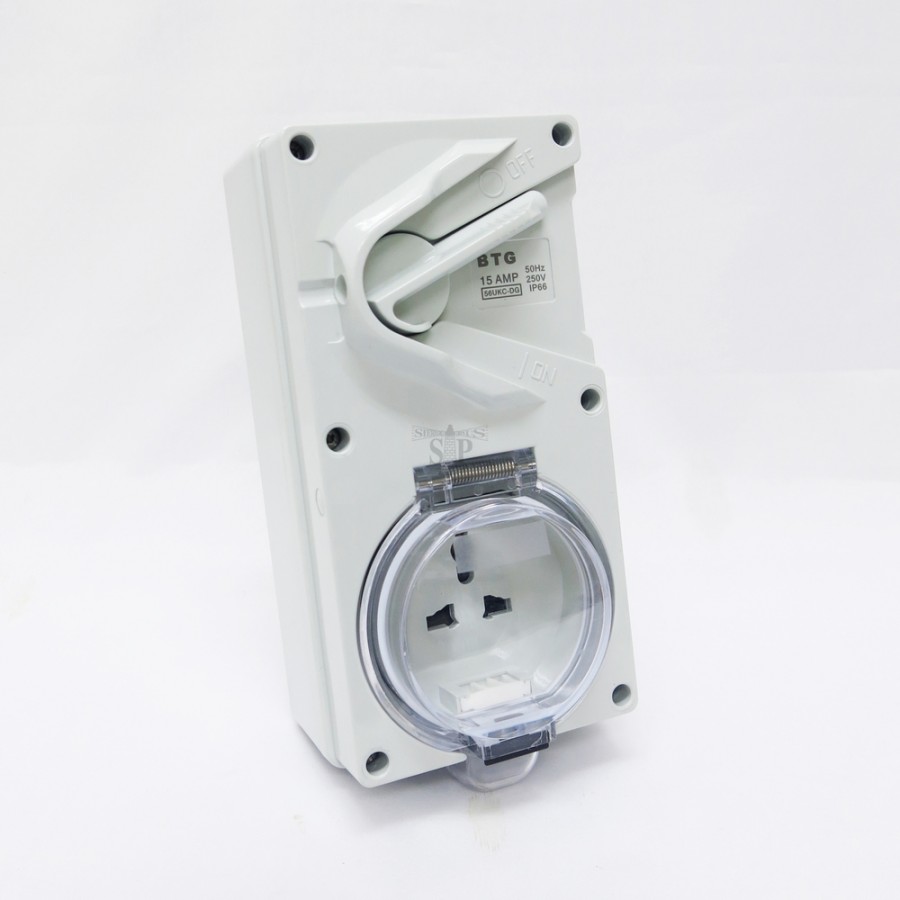 BTG 56UKC-DG 15A IP66 Weatherproof Universal Switch Socket [Surface ...