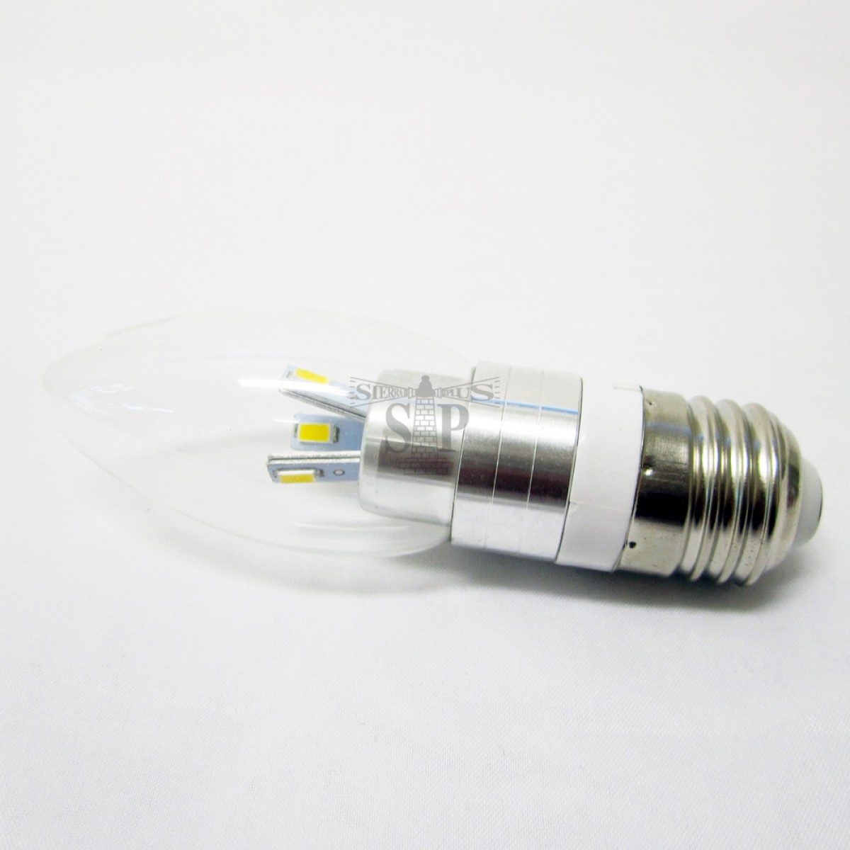 BTG 01 3W E27 SMD 5630 LED Candle/Bullet Bulb (Silver)