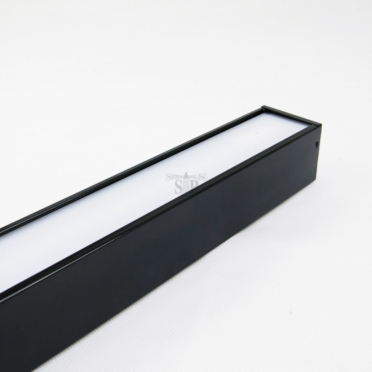 Btglux 4ft Led Single Circuit Linear Series Opal Diffuser Casing Black C W T8 Led Tube And