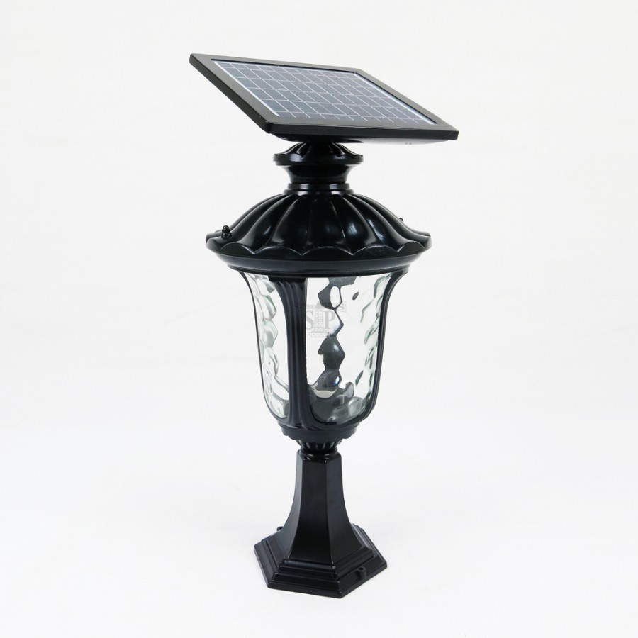 1813 9-inch E27 Classic Solar LED Outdoor Stand Gate Lamp For Pole / Pillar