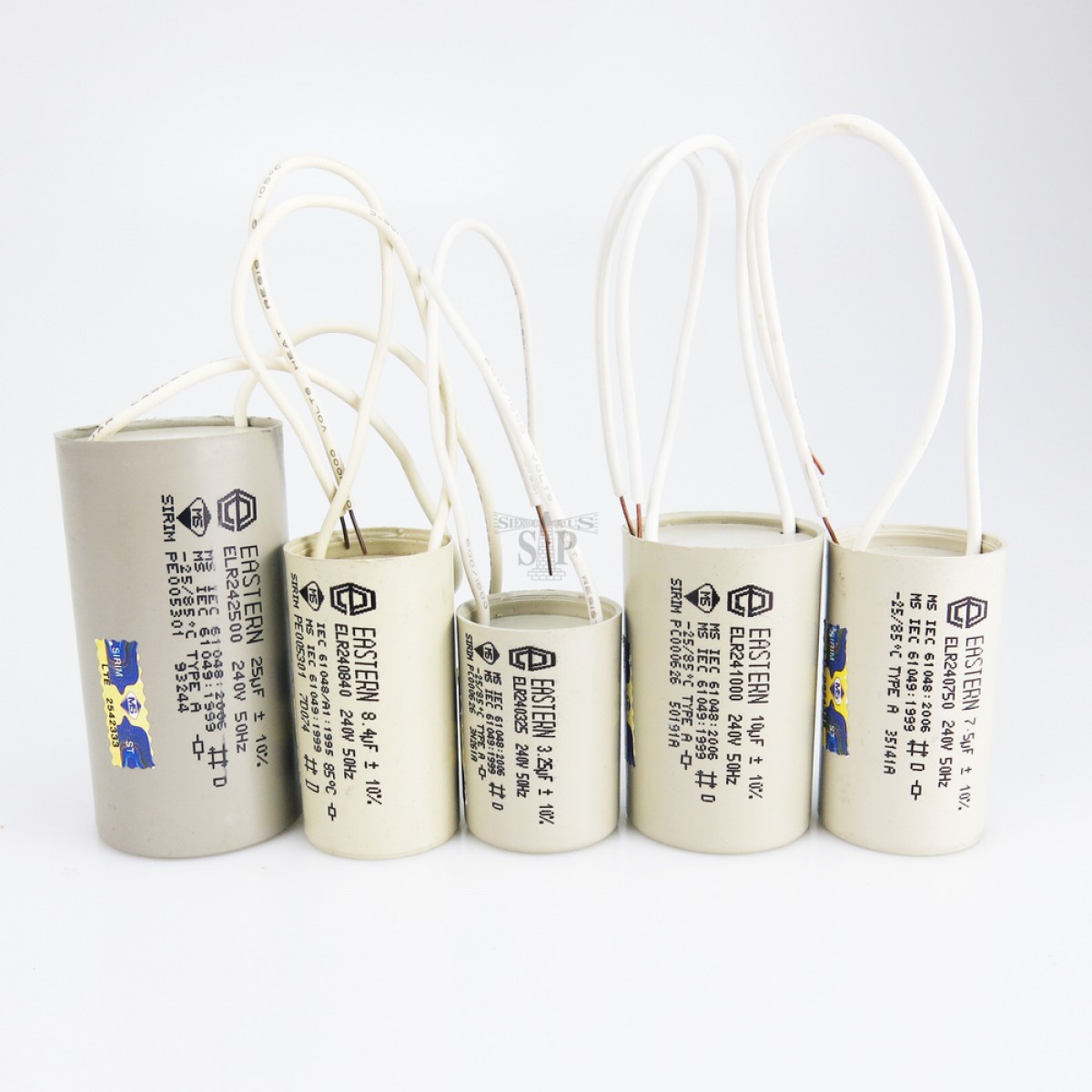 Eastern 240V 3.25uF~30uF Lighting Capacitor Round [SIRIM]