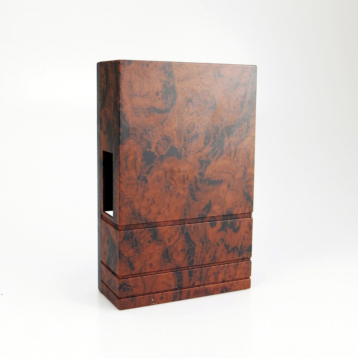 Hubelloh Mechanical Ding Dong Doorbell c/w Built-In Transformer (Dark Wood)