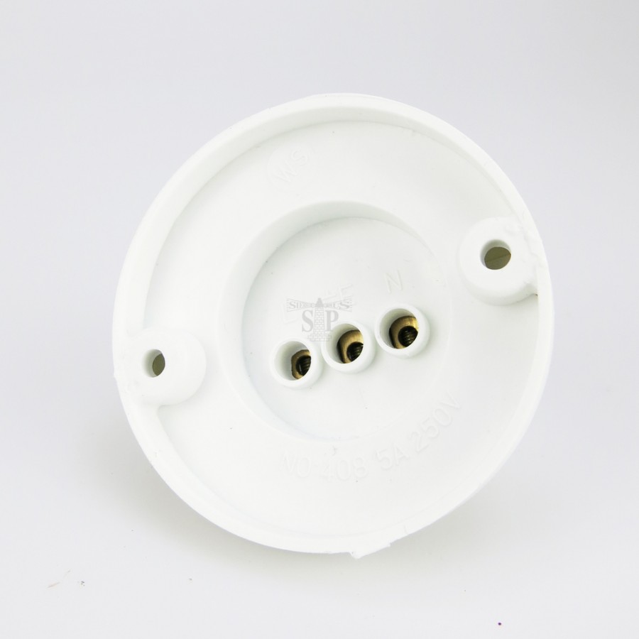 408A 5A Ceiling Rose/Ceiling Switch (White)