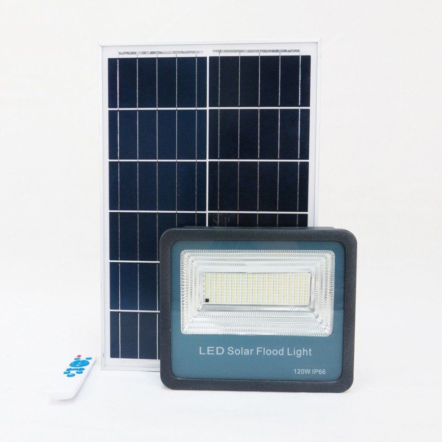 E-TEN ET-7120 120W SMD Solar LED Flood Light (Dark Grey) c/w Solar Panel