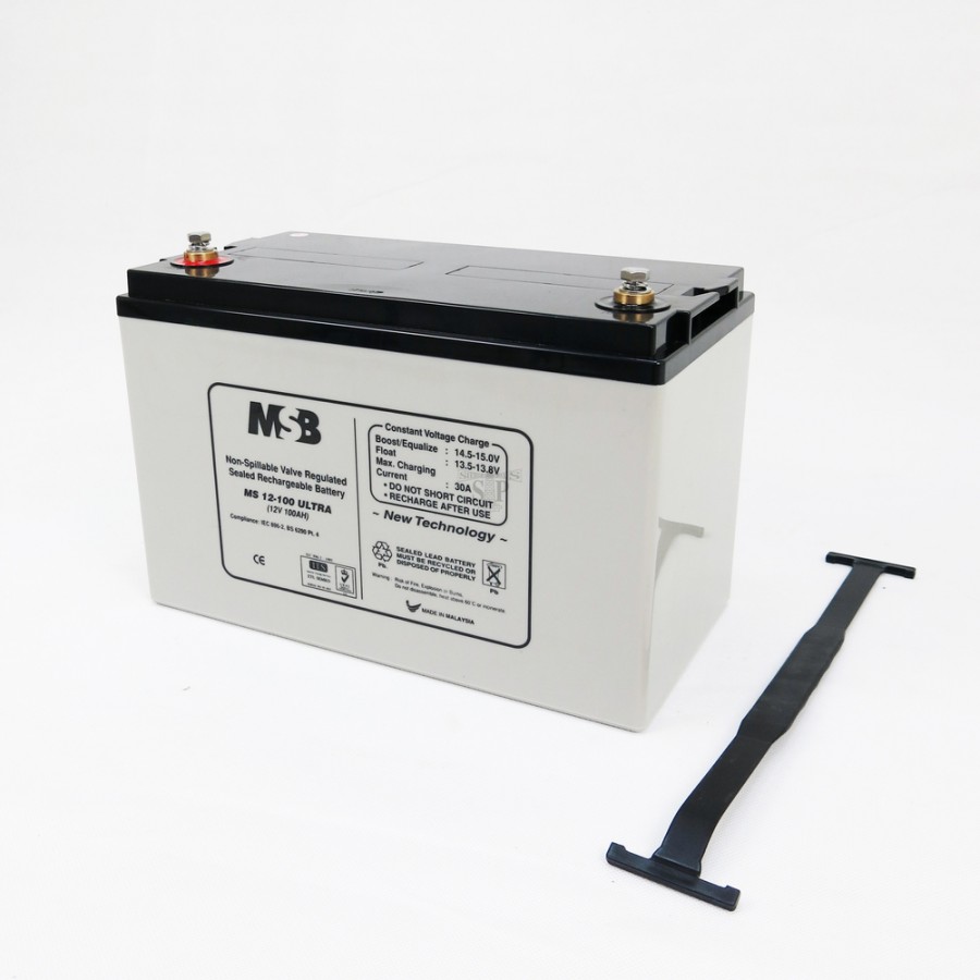 MSB MS12-100 Ultra 12V 100AH Non-Spillable Valve Regulated Sealed Rechargeable Lead Battery