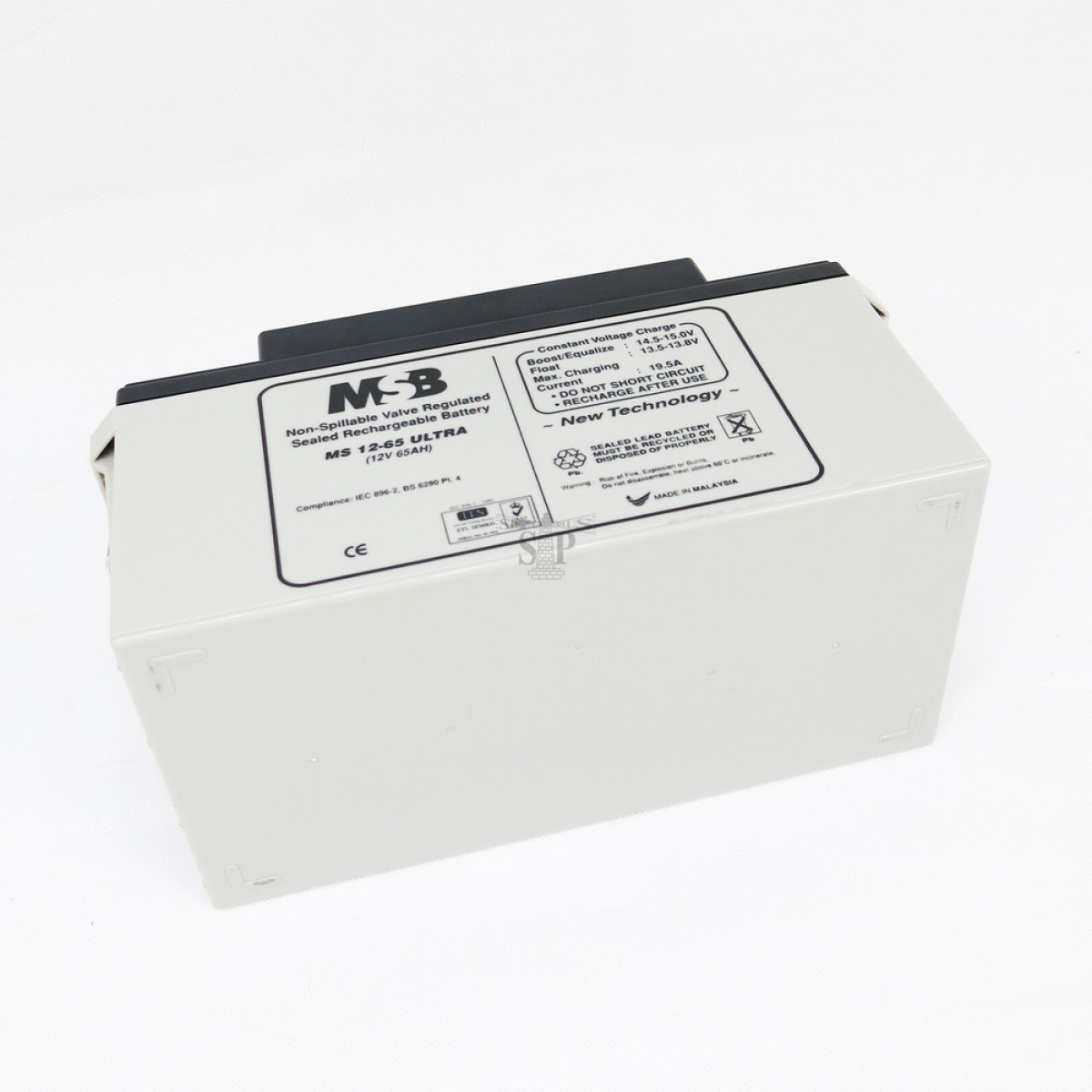 MSB MS12-65 Ultra 12V 65AH Non-Spillable Valve Regulated Sealed Rechargeable Lead Battery