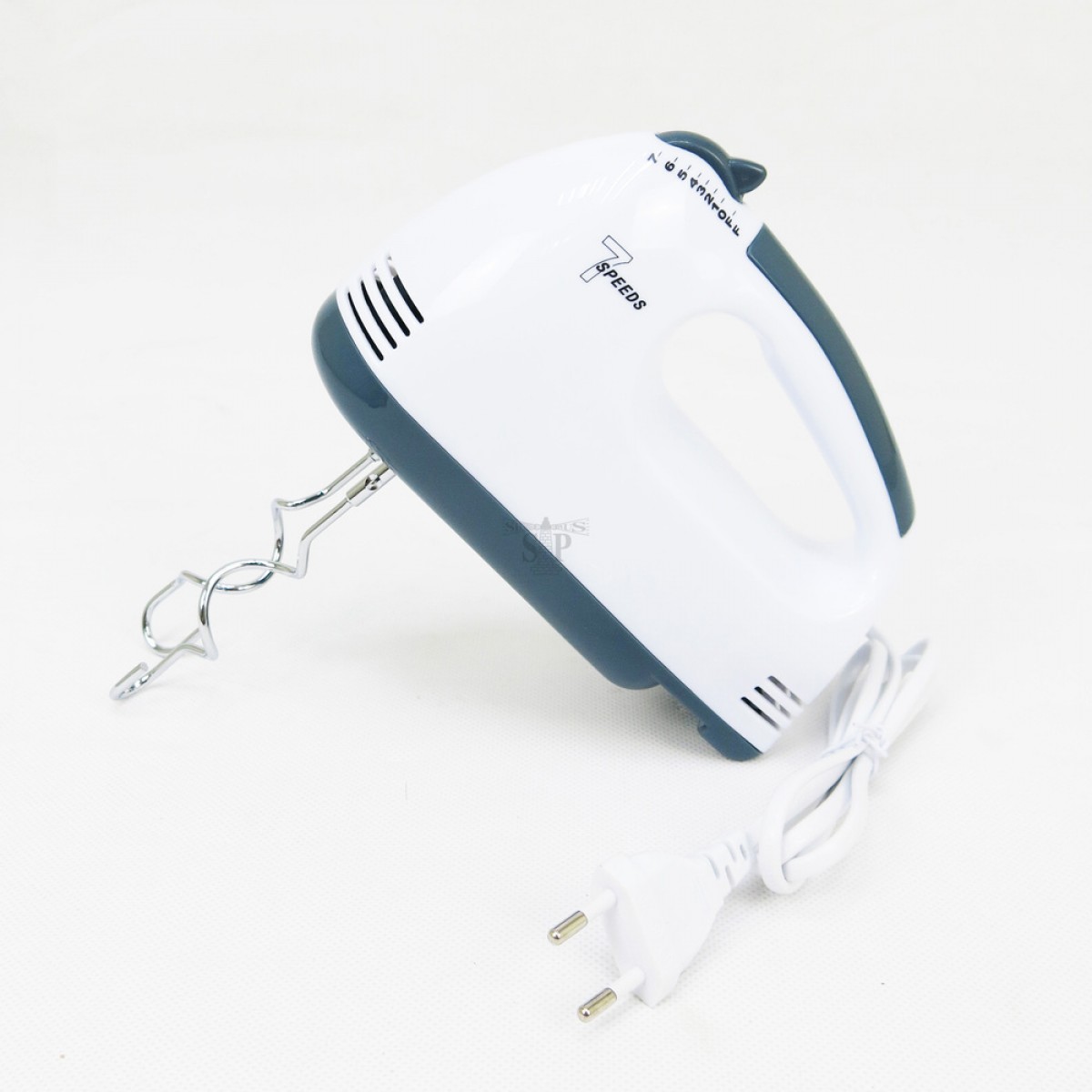 GOLD LUX 150W Electric Egg Whisk Hand Mixer (White) c/w Stainless Steel ...