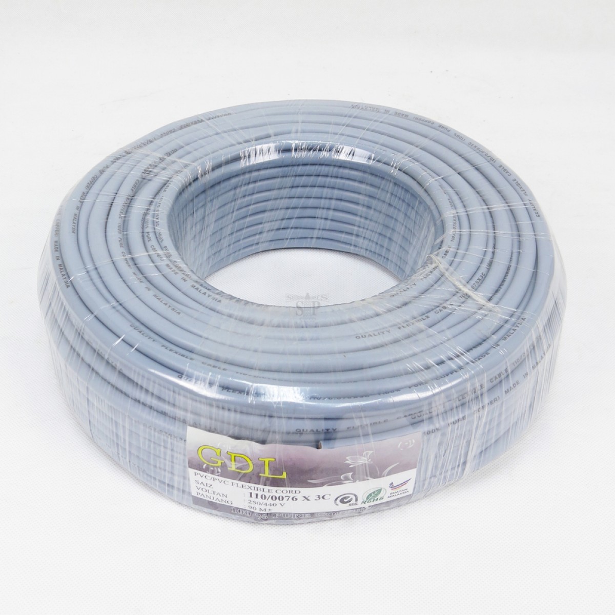 GDL Pure Copper 110/0076 x 3 Core PVC Insulated PVC Sheathed Flexible ...