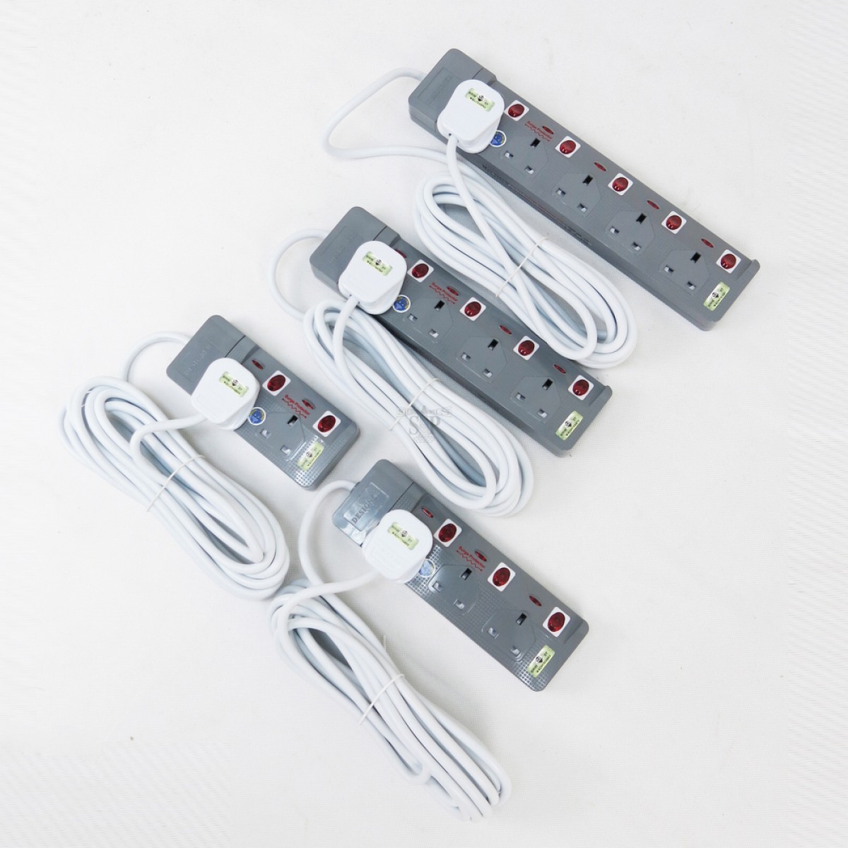 Designer 13A 2 Gang To 5 Gang 5 Meters Power Extension Trailing Socket ...