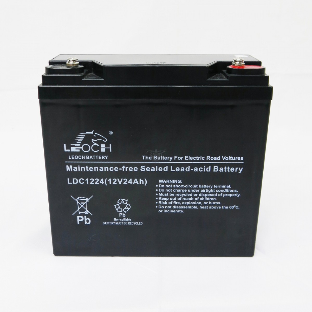 LEOCH LDC1224 12V 24AH Maintenance-Free Deep Cycle Sealed Lead-Acid Battery
