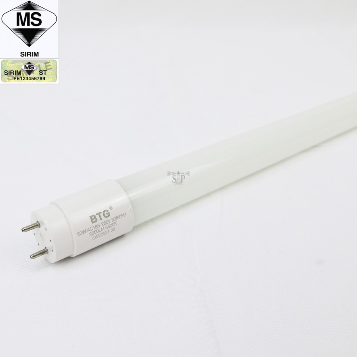 BTG 4ft G13 20W T8 LED Glass Double Input Tube [SIRIM Approval] - Daylight