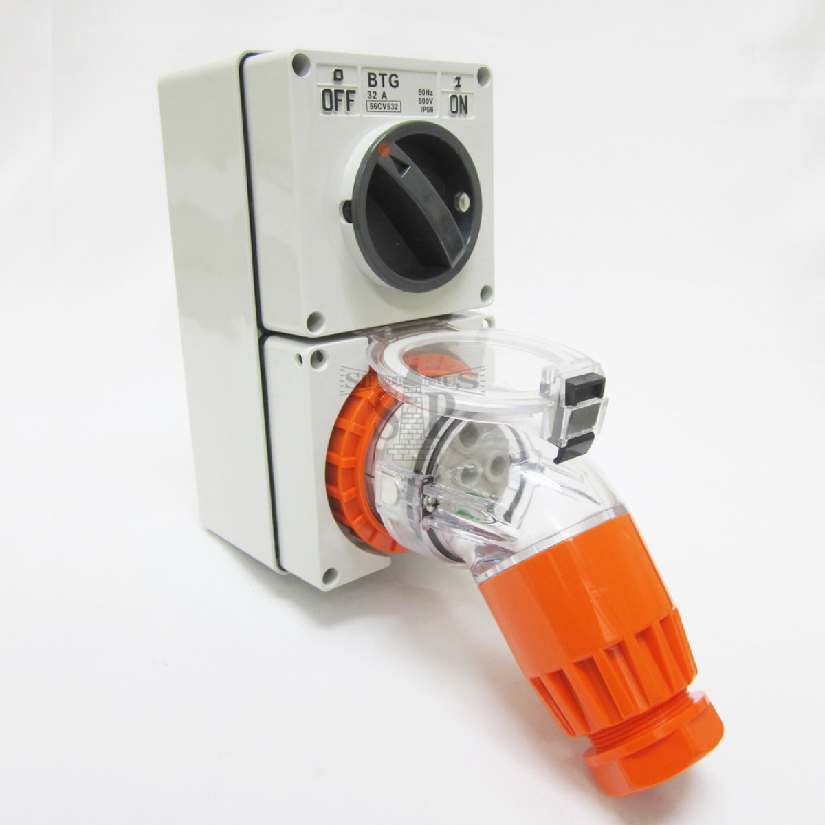 BTG 56PA532 32A 5 Pin IP66 Weatherproof Angle Plug