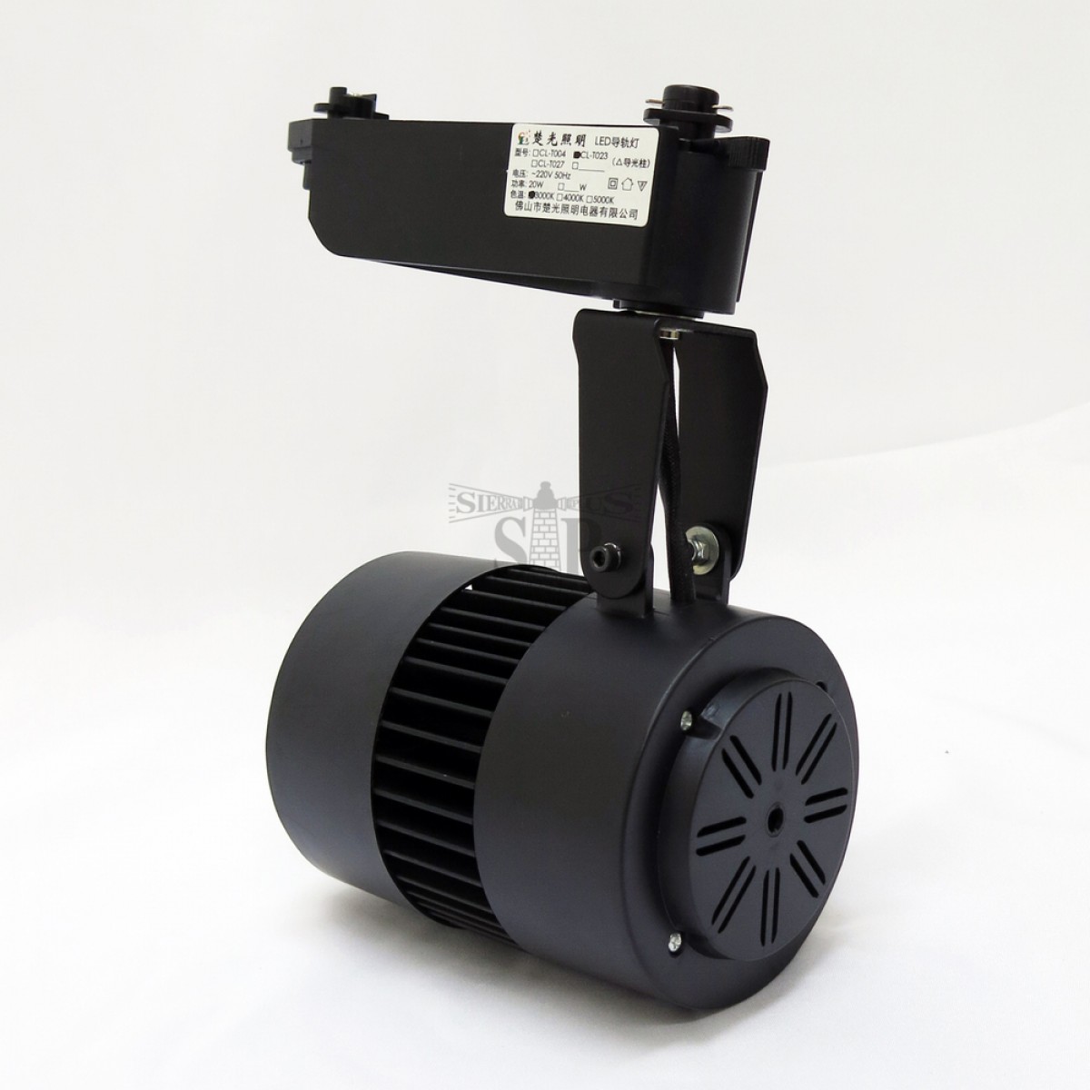T023D 20W COB LED Track Light (Black)